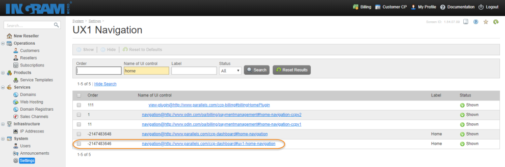 How to Configure the Order of Navigation Items and Tiles in UX1